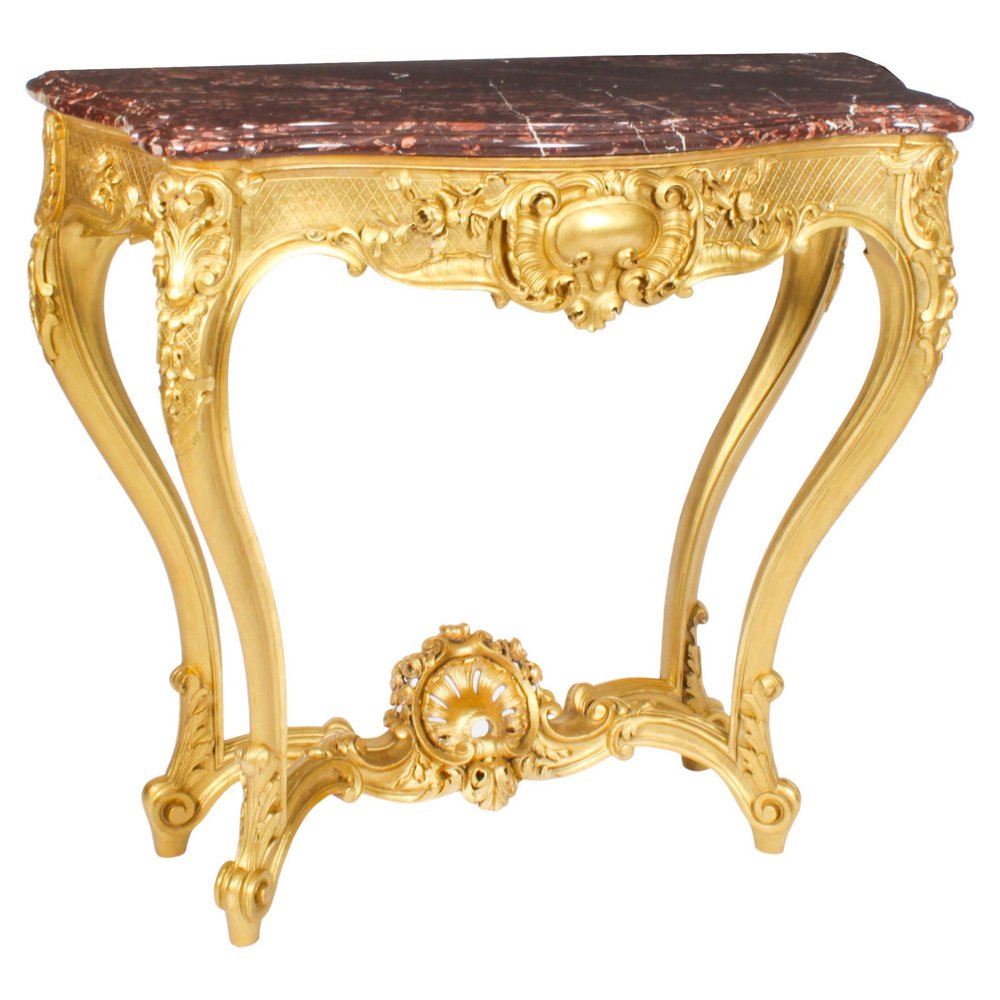 19th Century Louis Revival Carved Giltwood Console Pier Table for sale ...