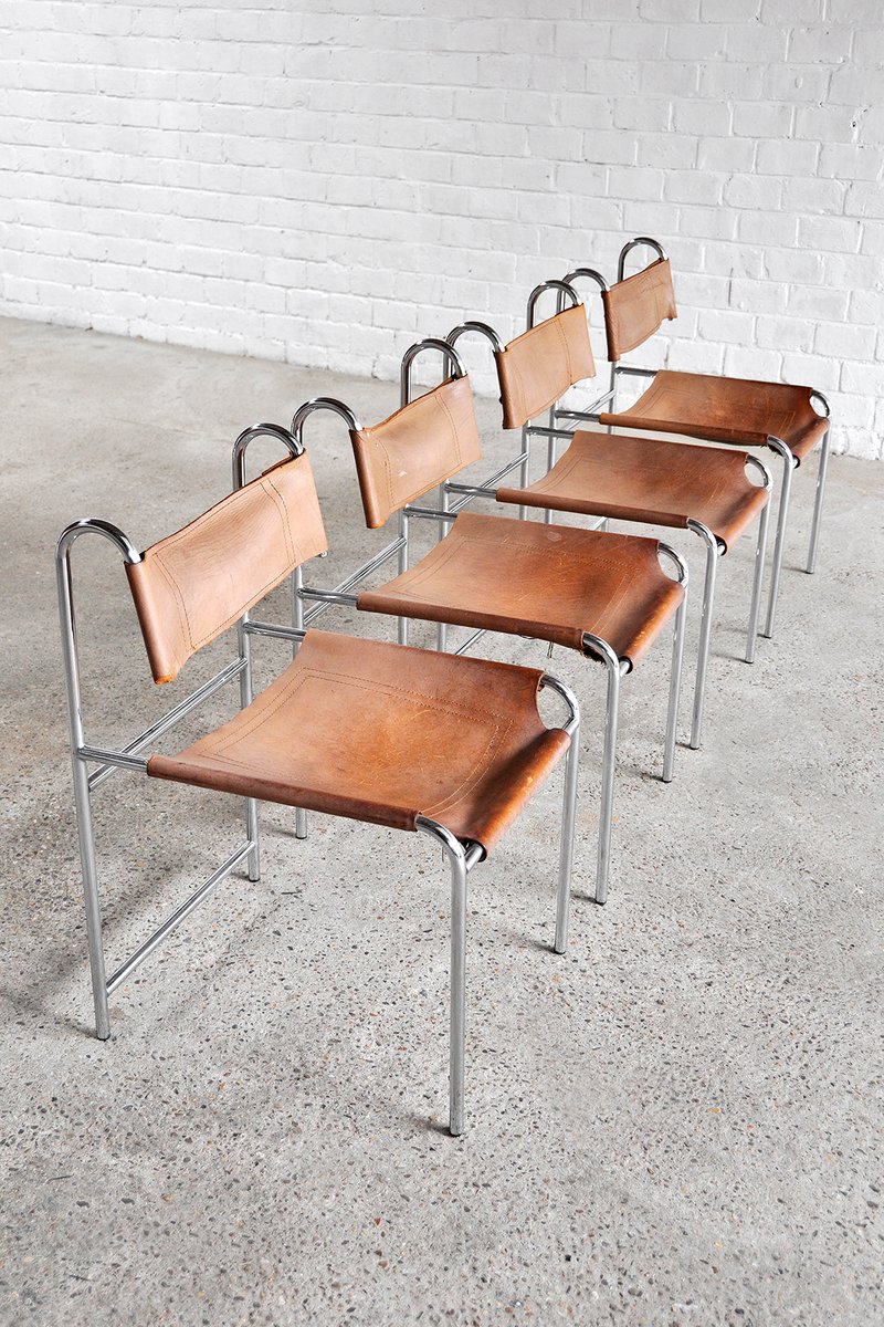 French Dining Chairs by Pascal Mourgue, 1970s, Set of 4 for sale at Pamono