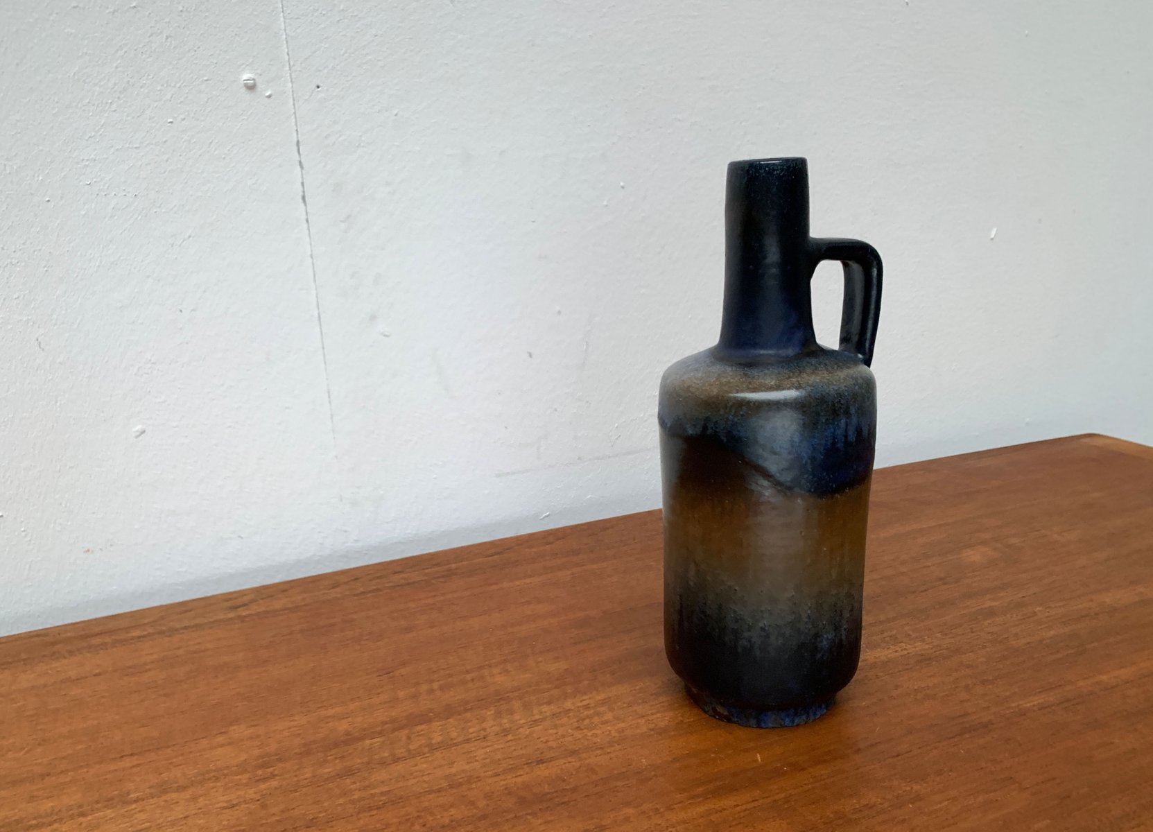 Mid-Century Brutalist Pottery Carafe Vase from Ruscha, West Germany ...