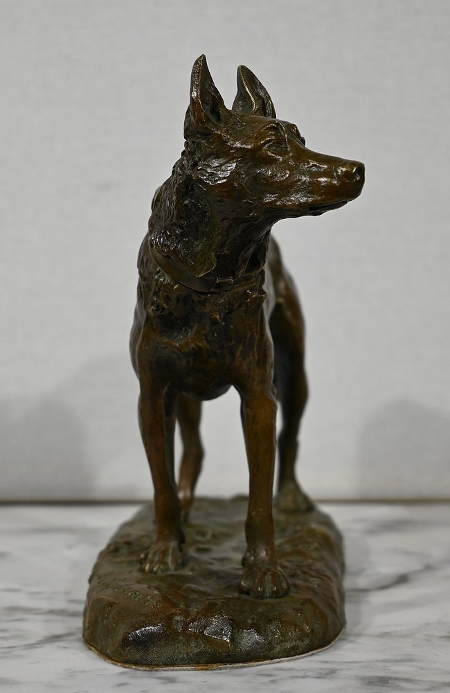 Bronze German Shepherd After P-A. Laplanche, Early 1900s for sale at Pamono