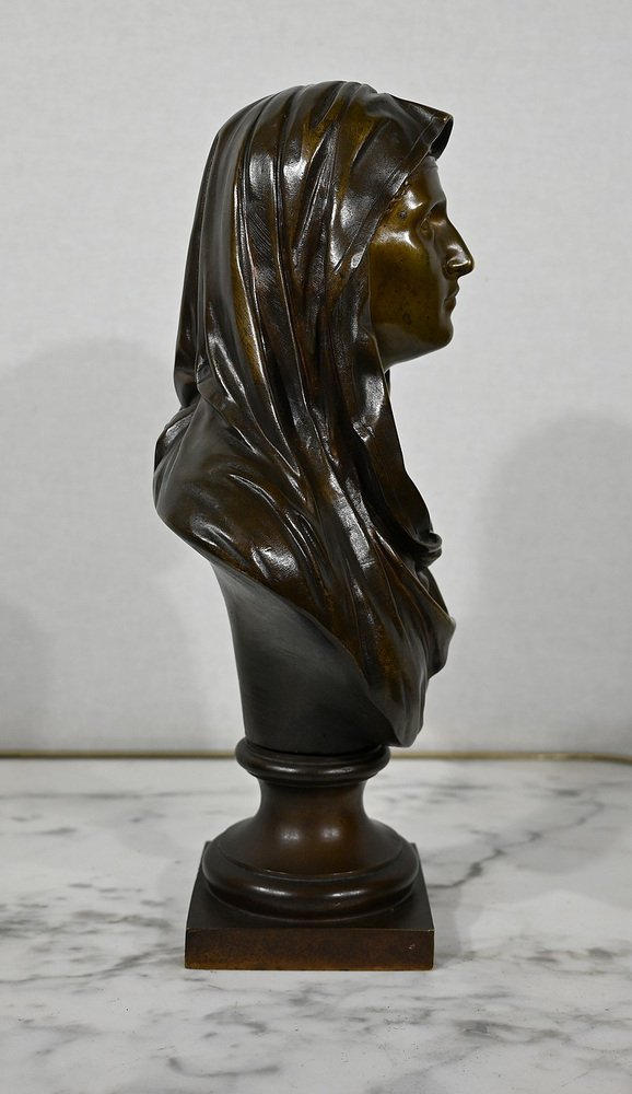 J. Bulio, The Virgin Mary, 1800s, Bronze for sale at Pamono