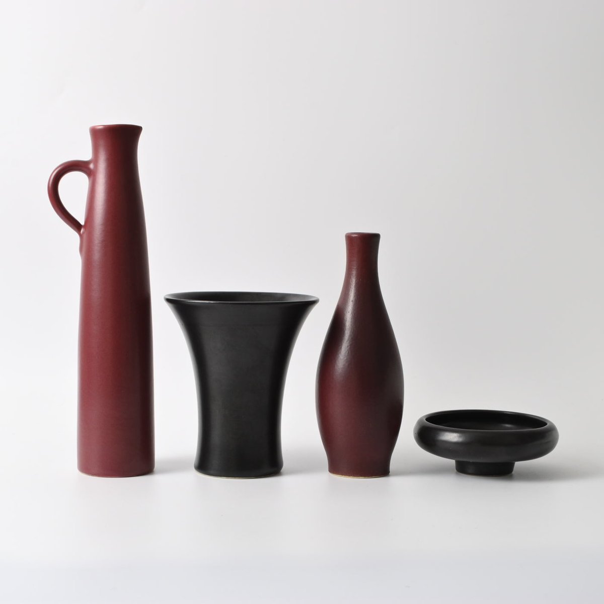 Studio Ceramic Vases by Jan Bontjes Van Beek, 1950s, Set of 4 for sale ...