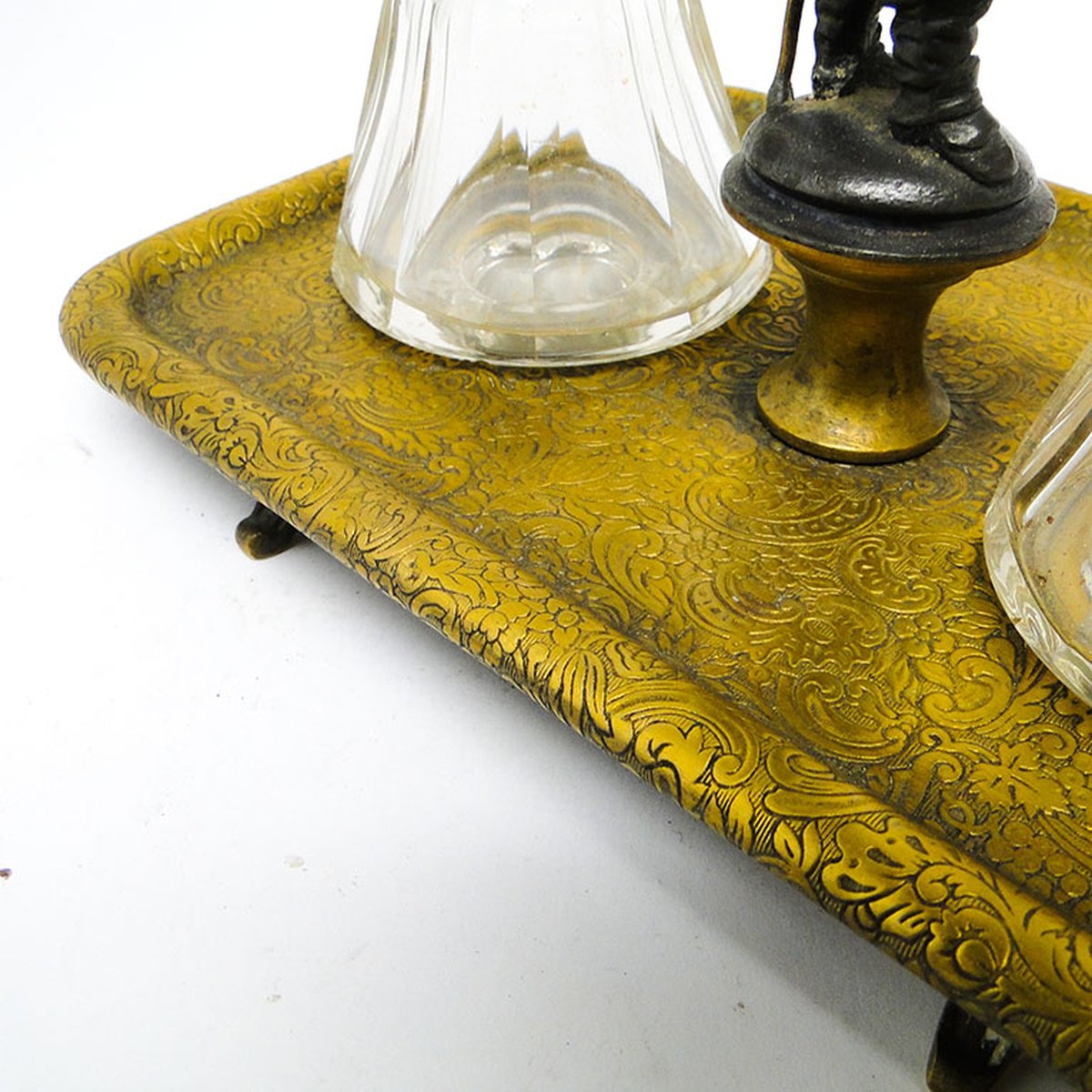 Art Nouveau Figurative Inkwells from Plewkiewicz, Poland, 1890s, Set of ...