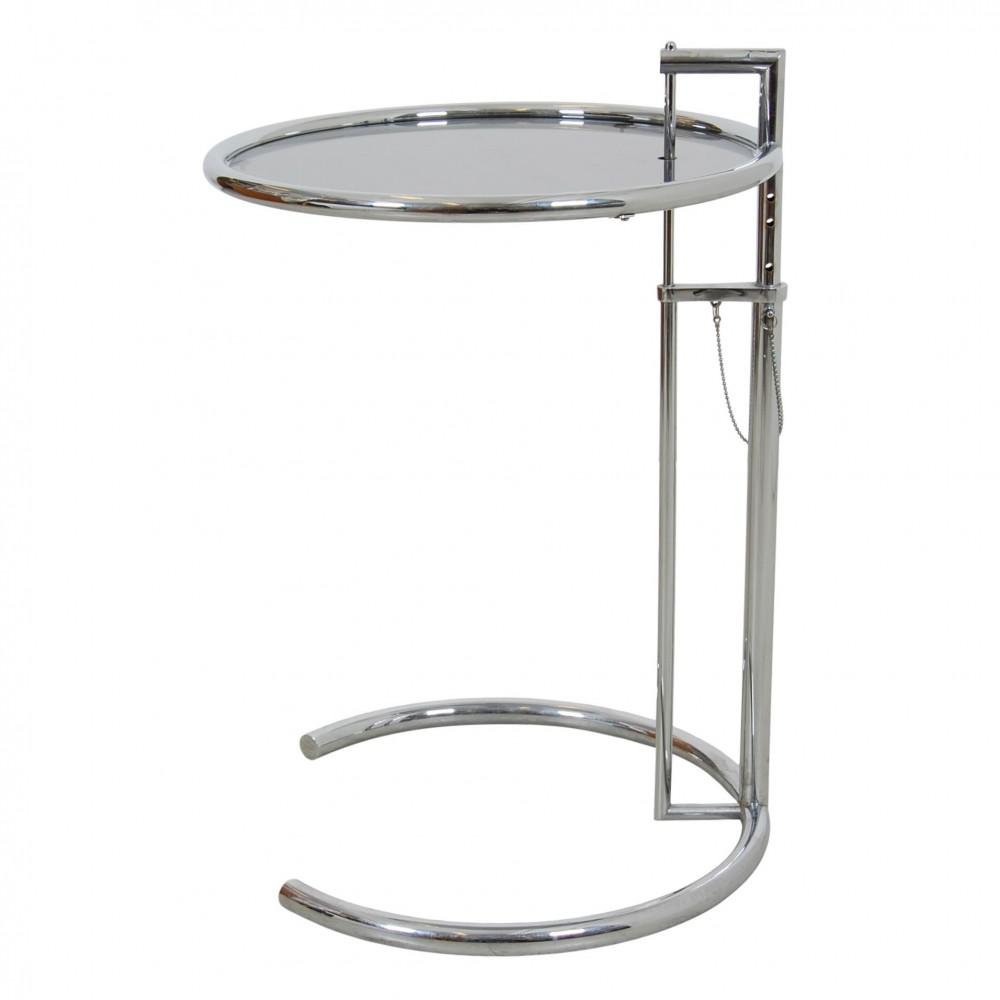 Modell E1027 Tisch mit dunklem Glas von Eileen Gray bei Pamono kaufen Modell E1027 Tisch mit dunklem Glas von Eileen Gray bei Pamono kaufen