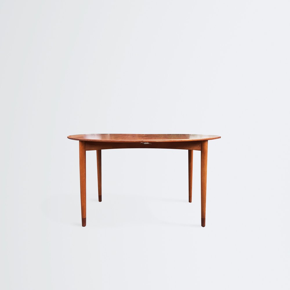 Dining Table with Oval Top and Rectangular Apron, 1950s for sale at Pamono