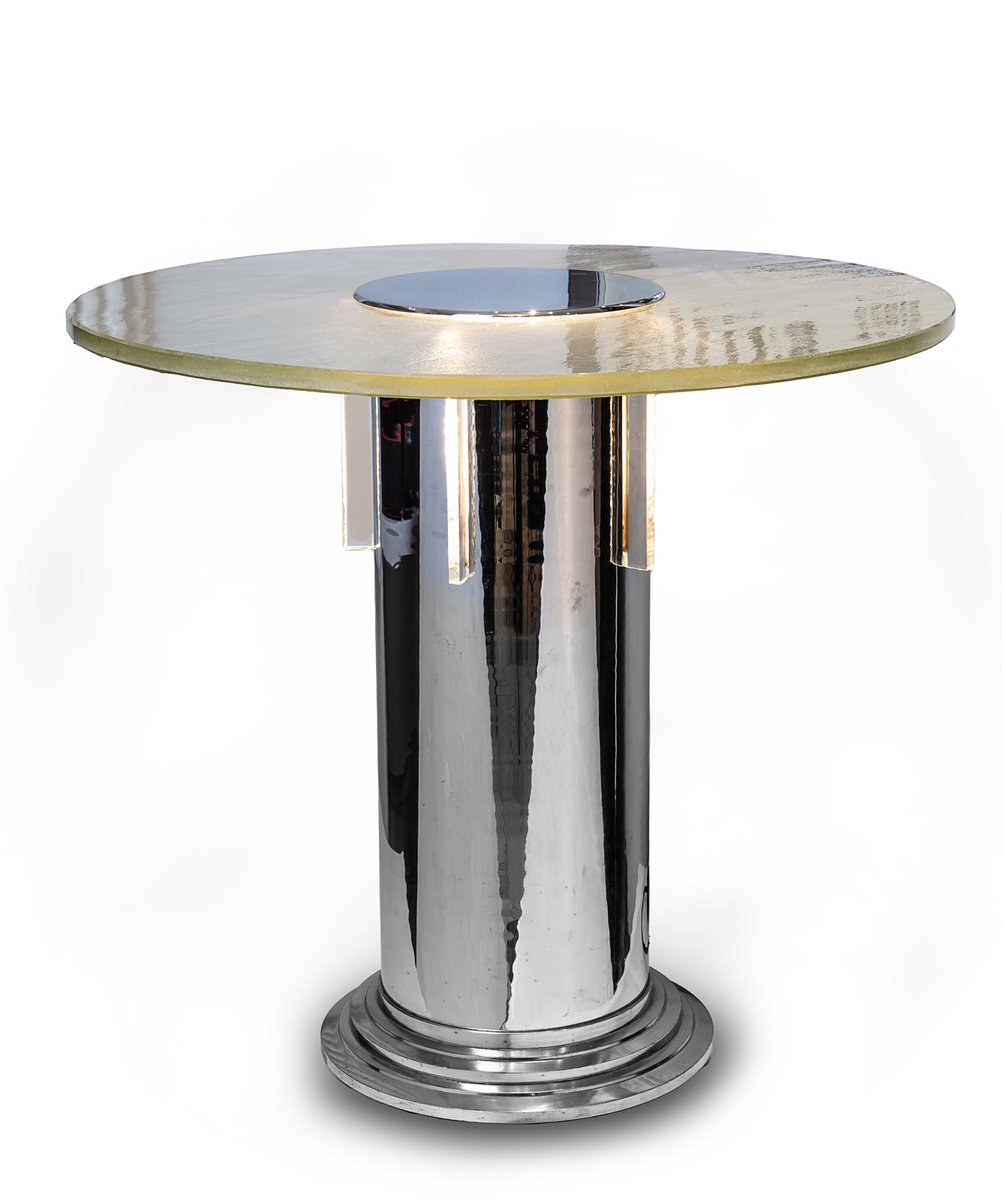 Illuminated Side Table, 1920s for sale at Pamono