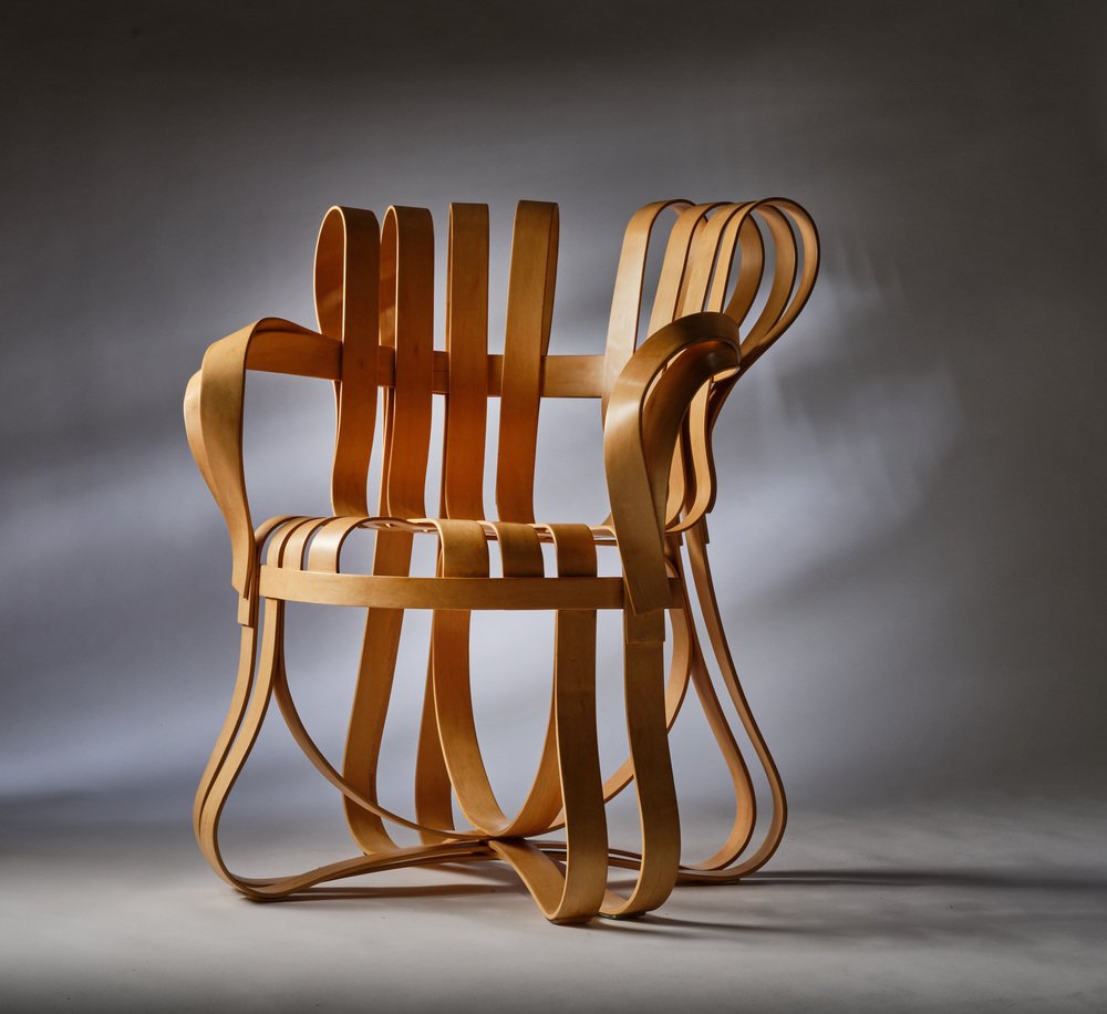 Cross Check Chair in White Maple Bentwood by Frank Gehry for Knoll ...