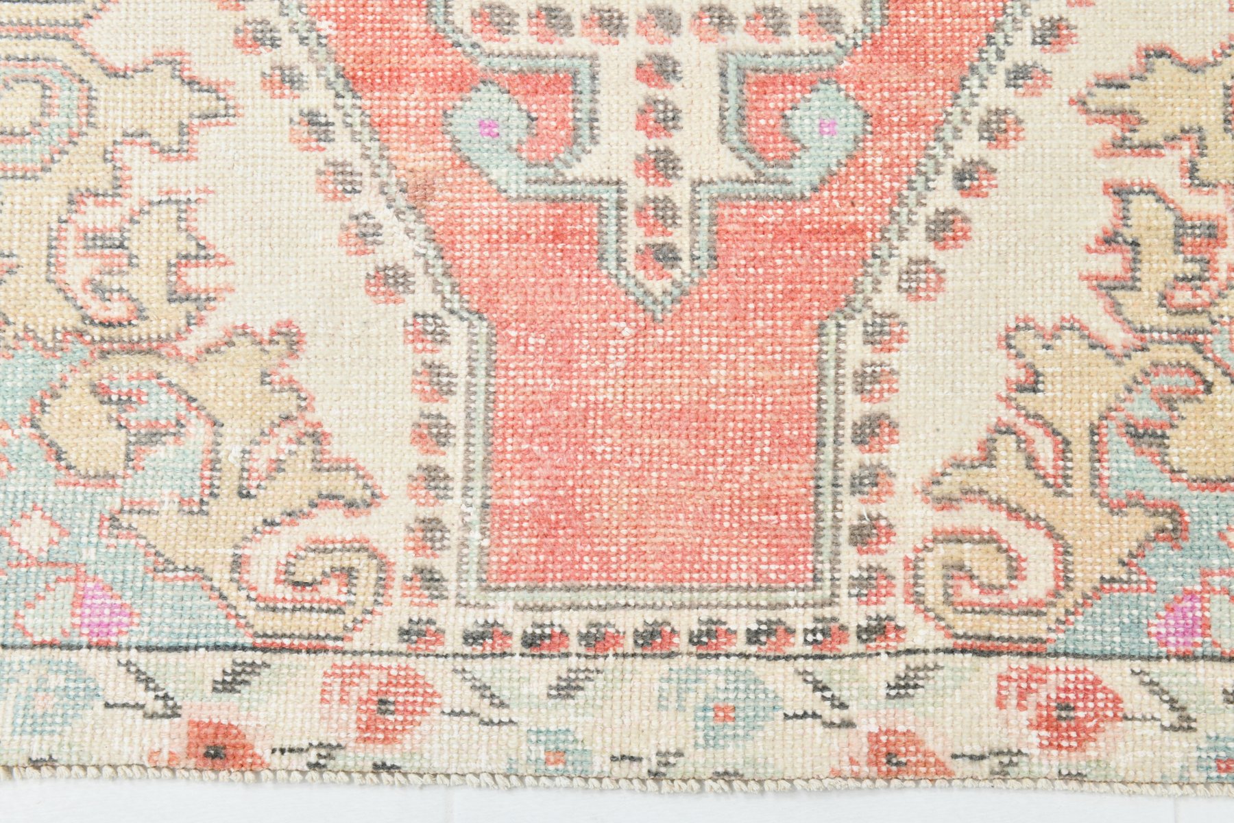 Vintage Wool Faded Area Rug for sale at Pamono
