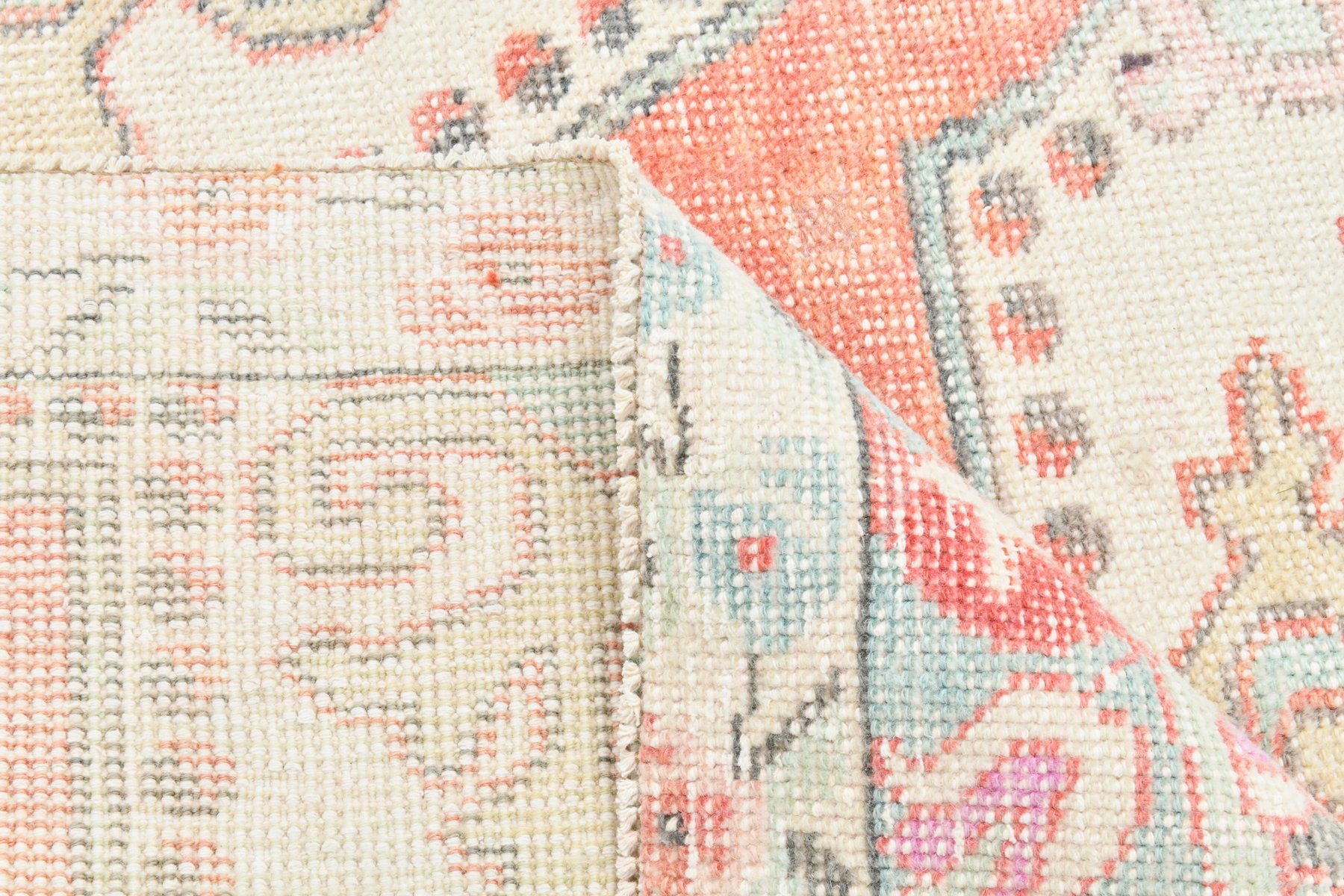 Vintage Wool Faded Area Rug for sale at Pamono