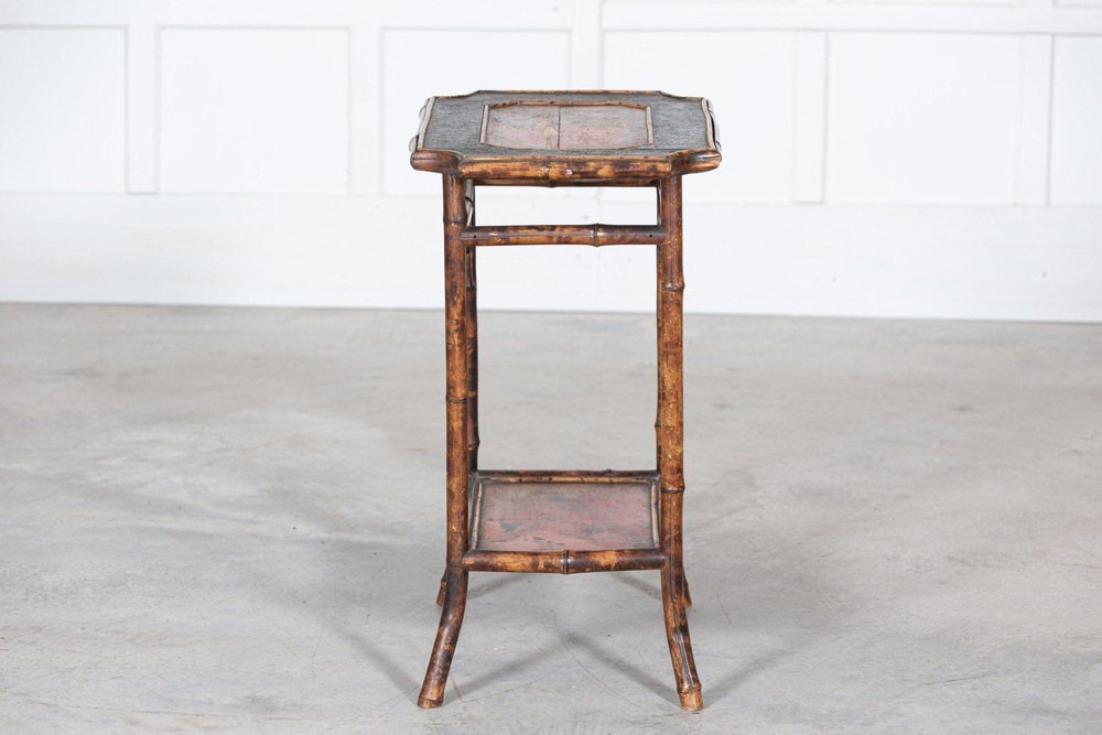 19th Century English Two Tier Tiger Bamboo Side Table, 1870s for sale ...