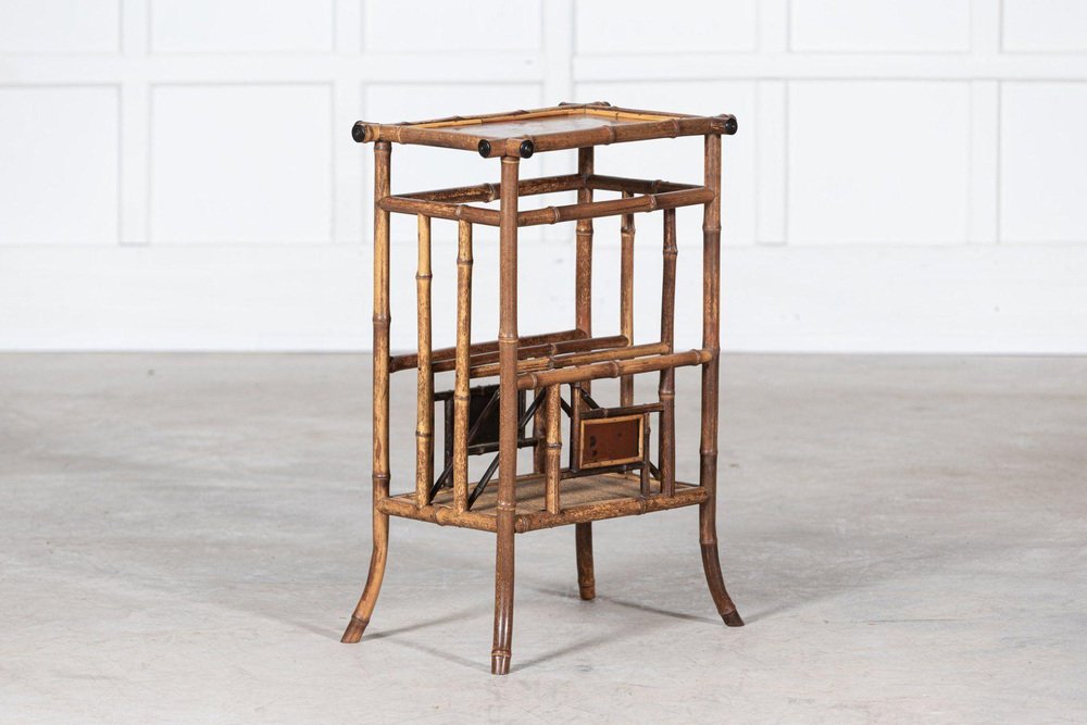 English 19th Century Bamboo Side Table Magazine Rack, 1880s for sale at ...