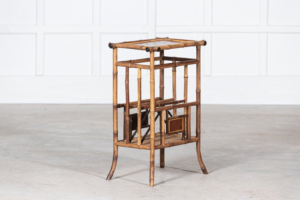 English 19th Century Bamboo Side Table Magazine Rack, 1880s for sale at ...