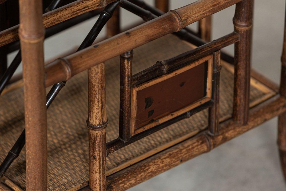 English 19th Century Bamboo Side Table Magazine Rack, 1880s for sale at ...