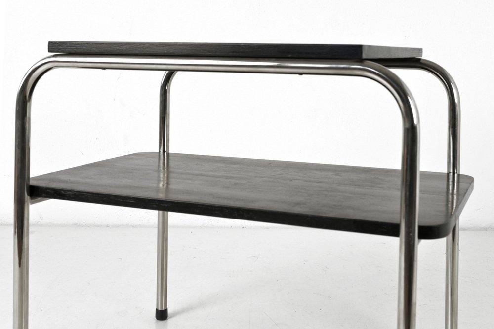French Steel Tube Side Table, 1930s for sale at Pamono
