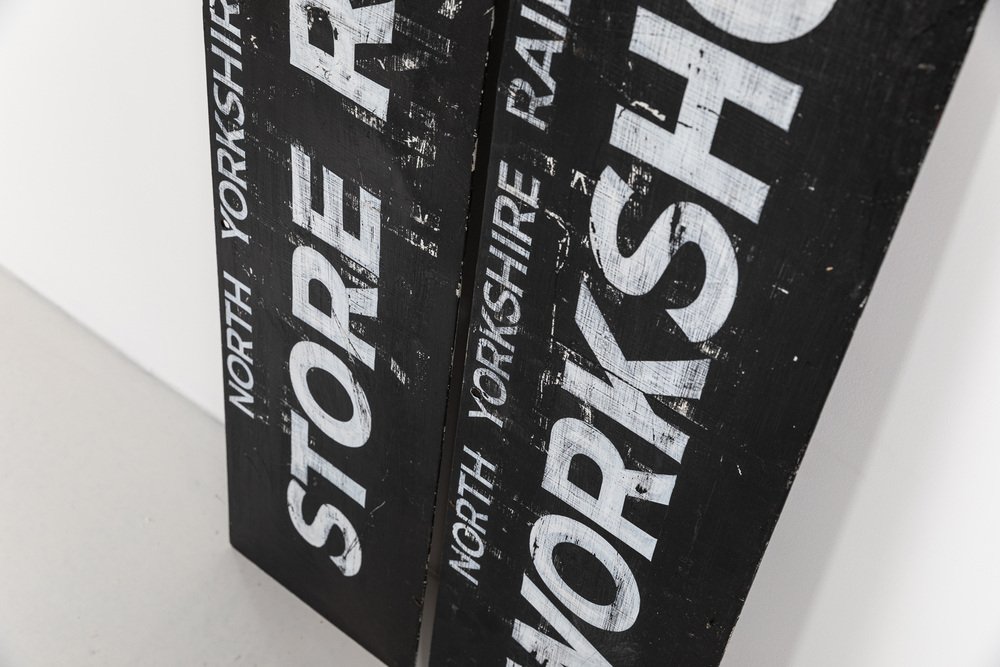 Industrial North Yorkshire Railway Sign for sale at Pamono