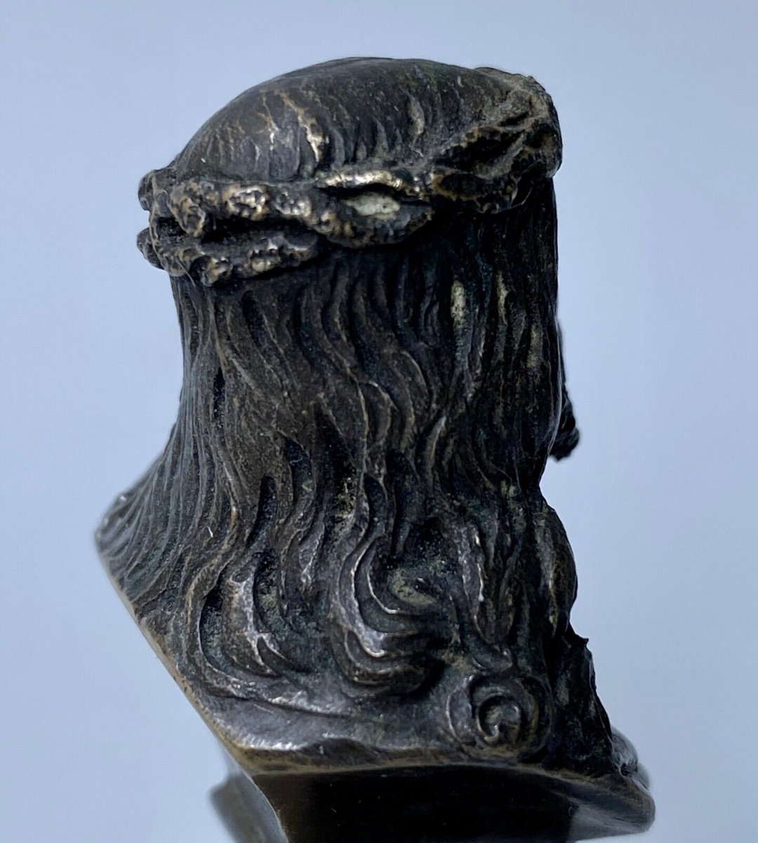 Napoleon III Bronze Stamp Christ Bust for sale at Pamono