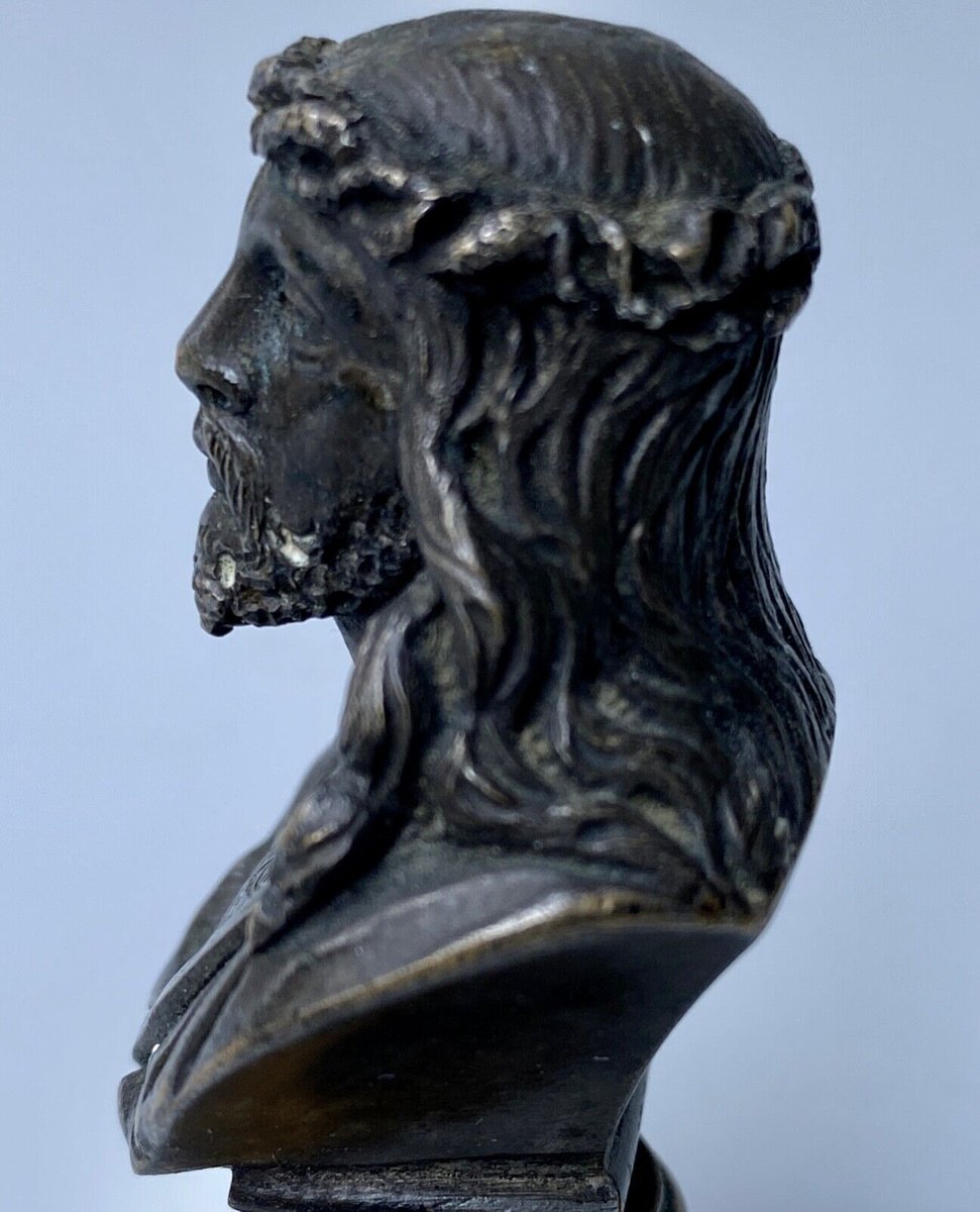 Napoleon III Bronze Stamp Christ Bust for sale at Pamono