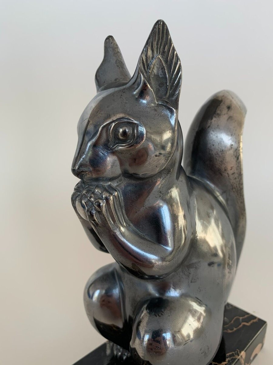 Art Deco Squirrel in Silver Regula by M Font, 1920s for sale at Pamono