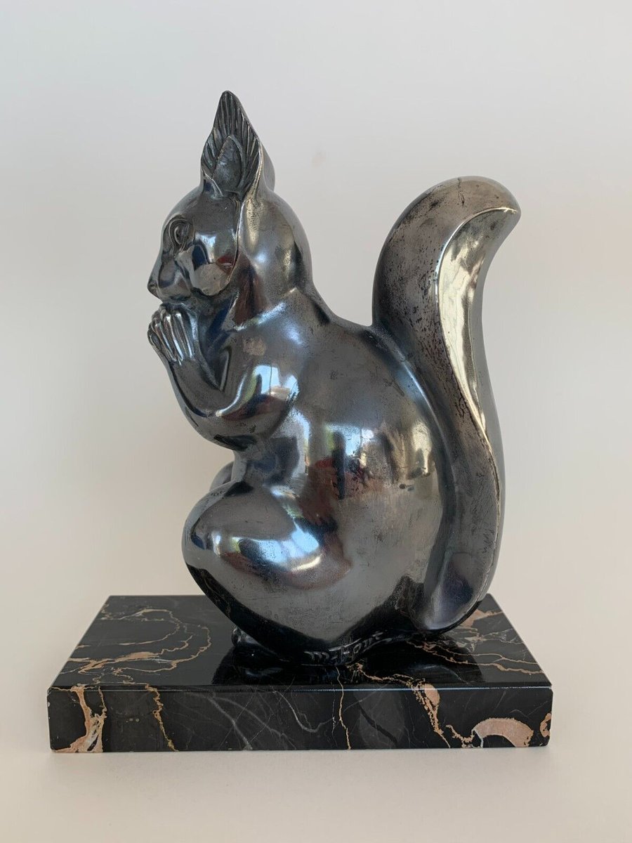 Art Deco Squirrel in Silver Regula by M Font, 1920s for sale at Pamono