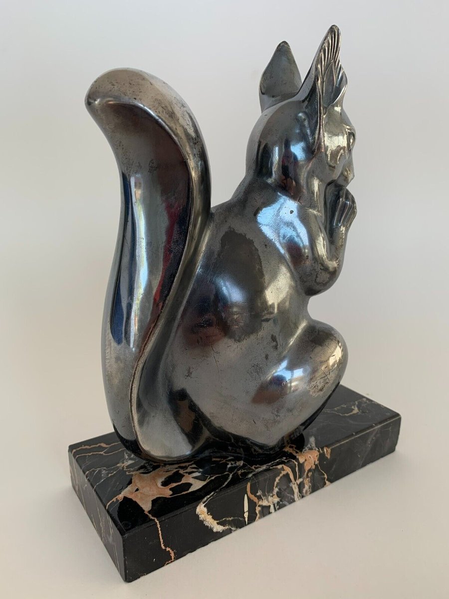 Art Deco Squirrel in Silver Regula by M Font, 1920s for sale at Pamono