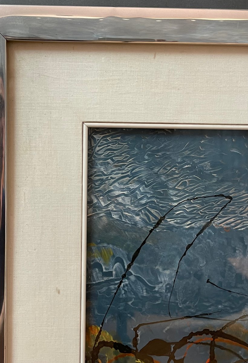 After Georges Mathieu, Abstract Scene, 1970s, Oil for sale at Pamono