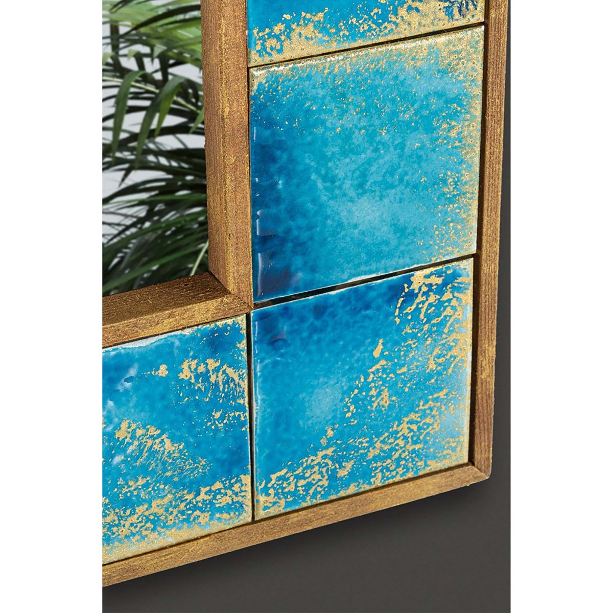 Turkish Handmade Napoli Tile Travertine Mirror, 2010s for sale at Pamono