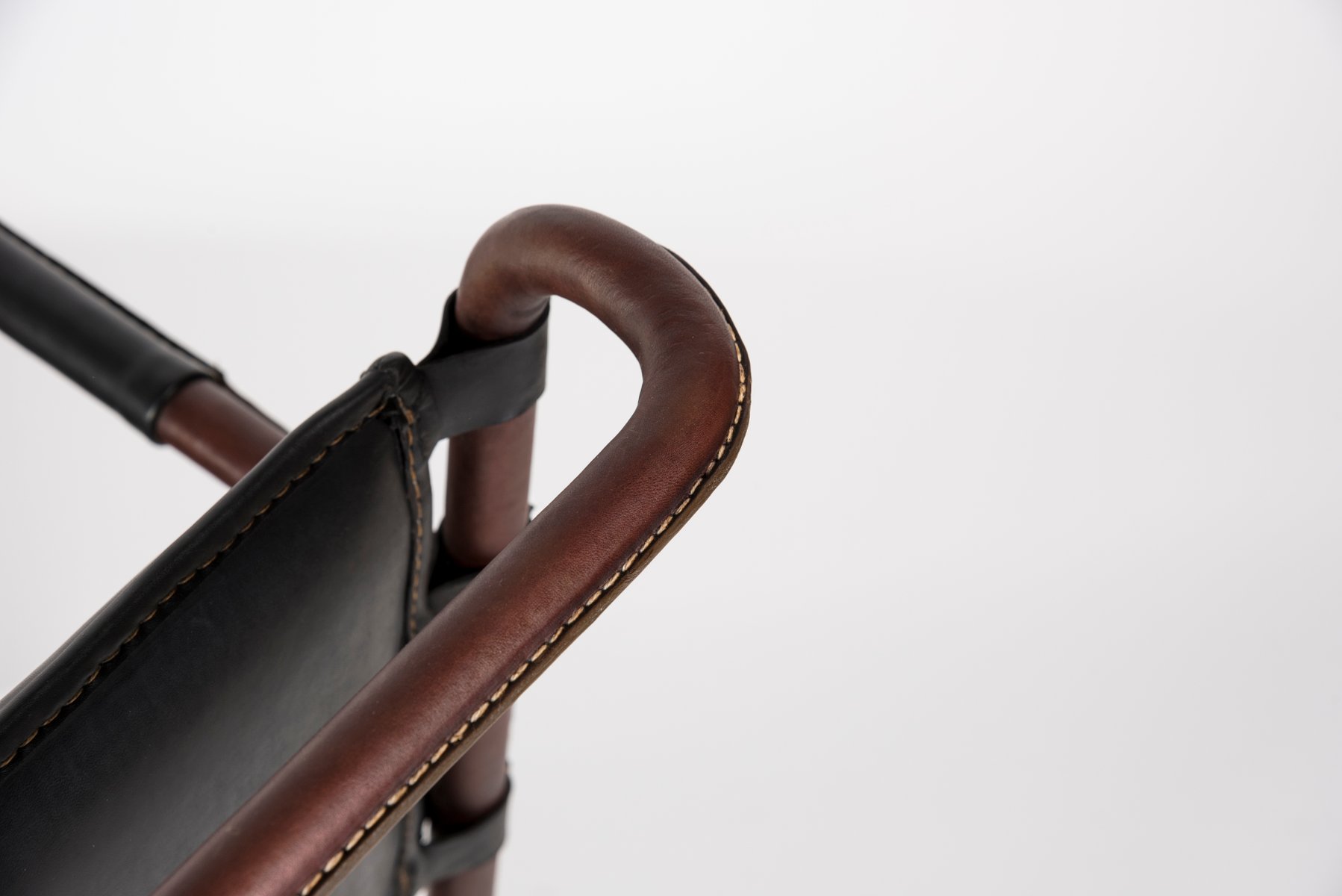 Leather Armchair by Jacques Adnet, 1950s for sale at Pamono