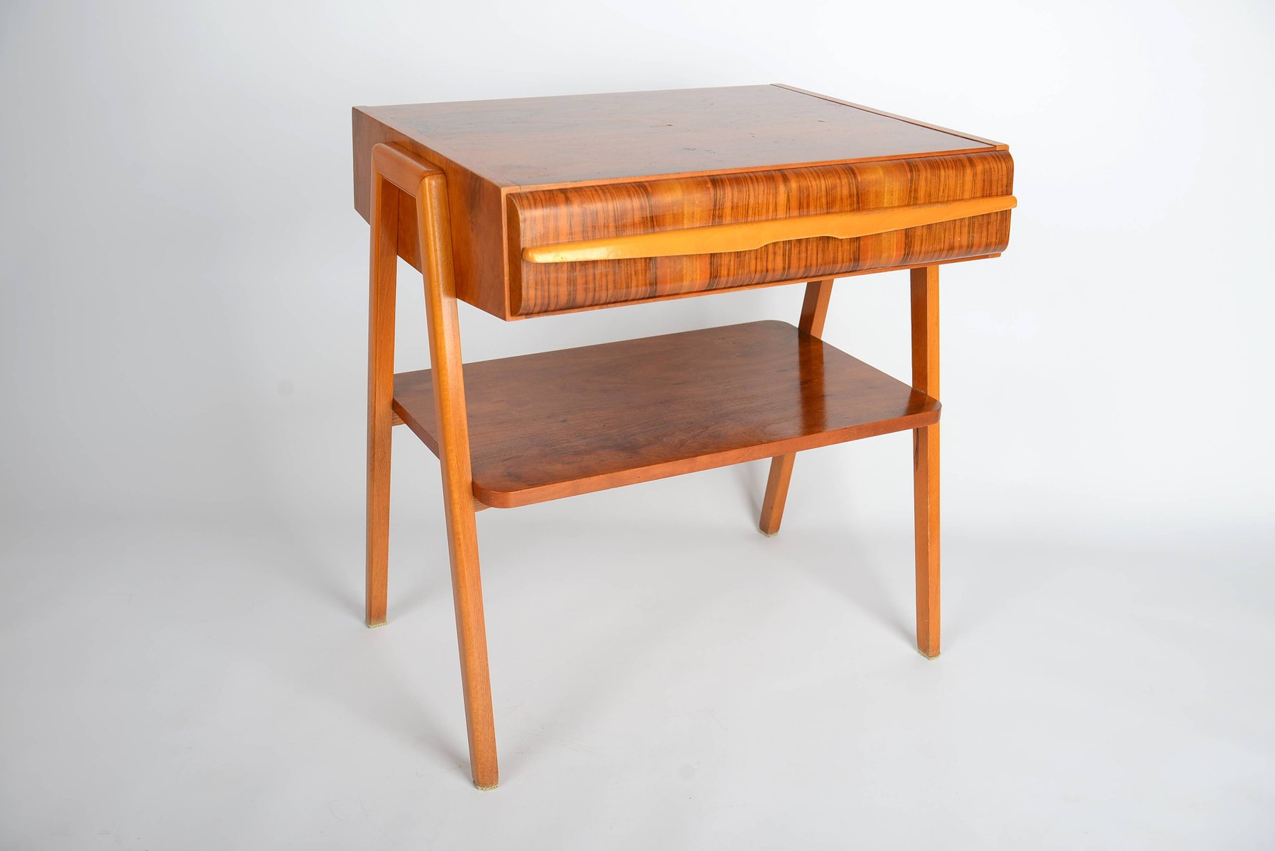 Mid-Century Side Table in Walnut, 1960s for sale at Pamono
