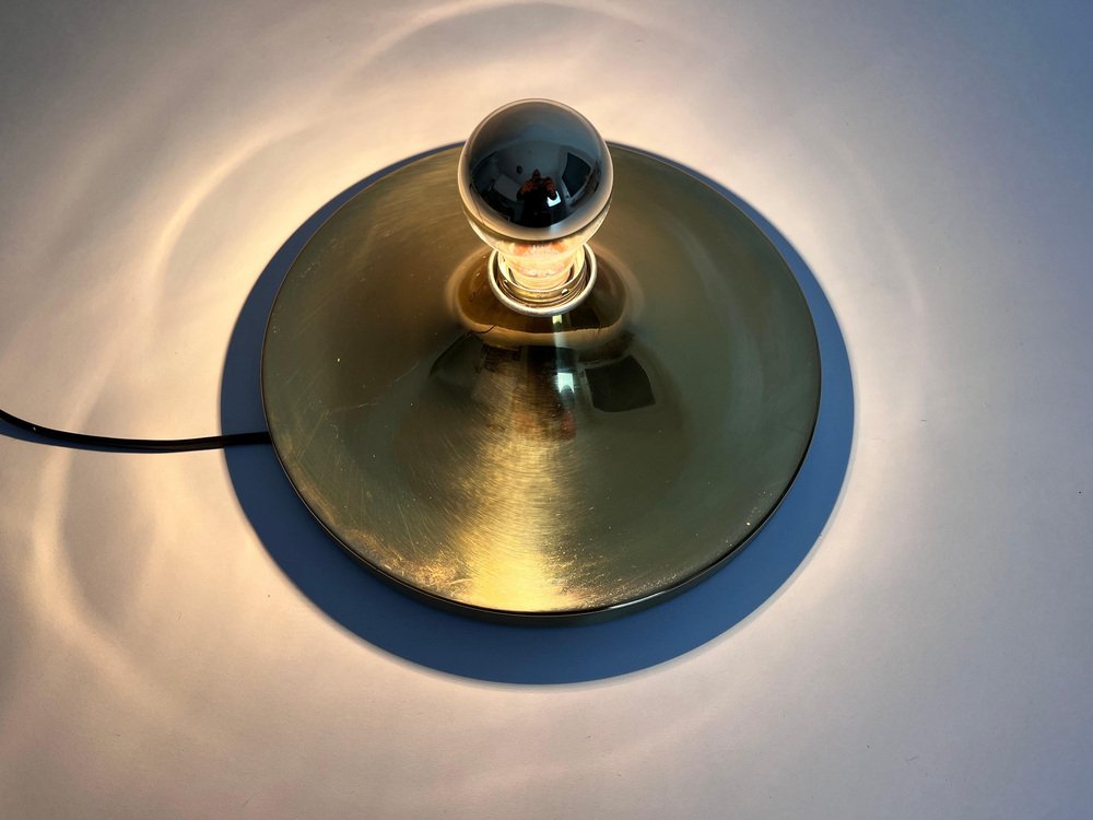Brass Disc Shape Wall Lamp attributed to Cosack, 1960s for sale at Pamono