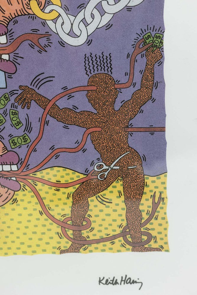 Keith Haring, Figurative Composition, Lithograph, 1990s for sale at Pamono