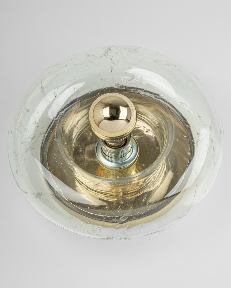 Doughnut Wall Light in Clear Glass from Doria Leuchten, Germany, 1960s ...