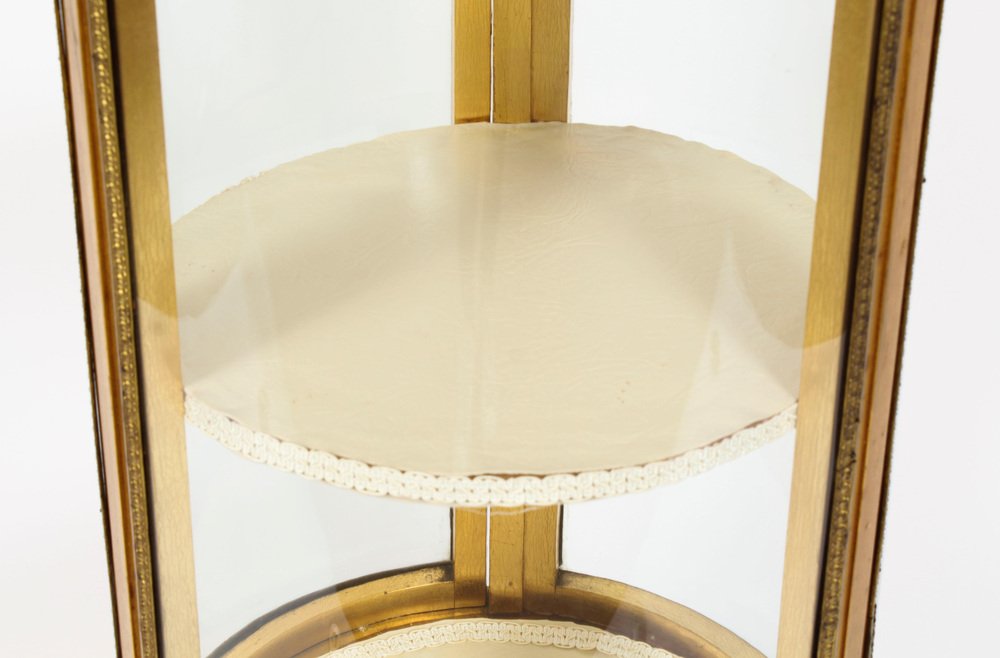 19th Century French Giltwood Cylindrical Pedestal Display Cabinet for ...