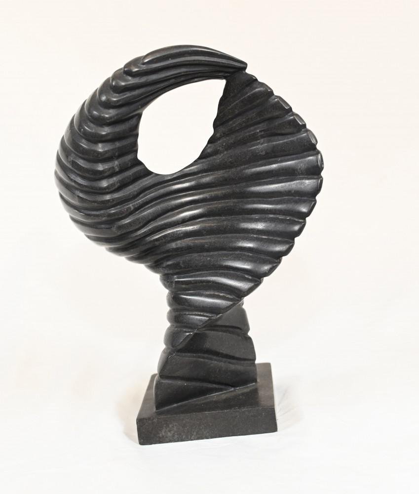 Hand Carved Abstract Art Shell Motif Statue for sale at Pamono