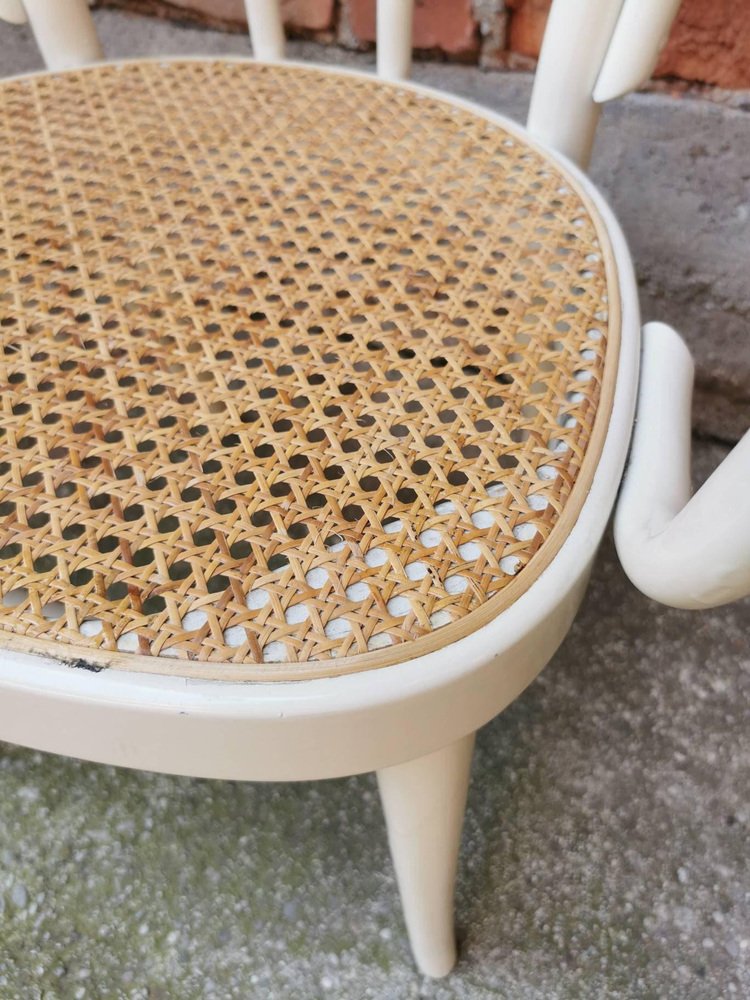 White Wicker and Rattan Chair from Stol Kamnik, Yugoslavia, 1970s for ...