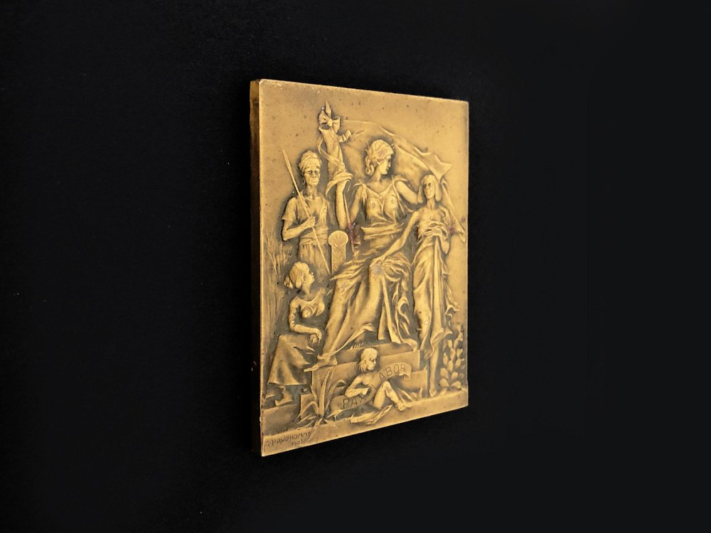 Pax Labor Medal in Bronze by G. Prudhomme, 1903 for sale at Pamono