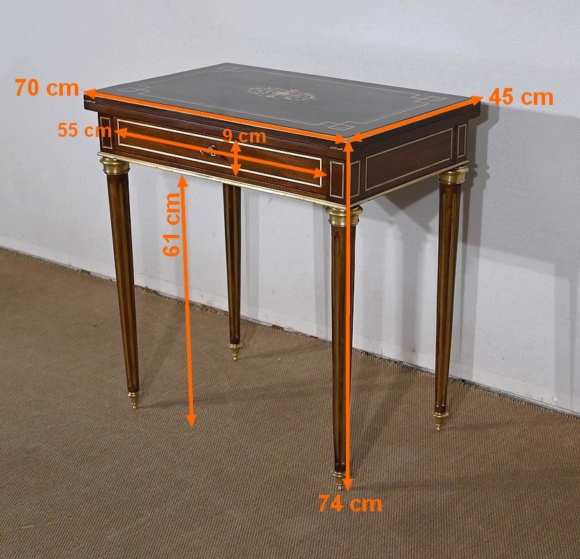 Small Game Table in Louis XVI Style, Late 19th Century for sale at Pamono