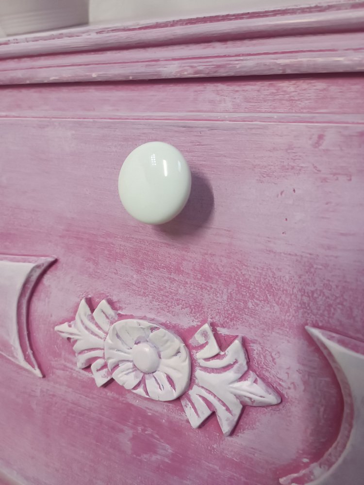 Porcelain and Wood Princess Desk, 1950s for sale at Pamono