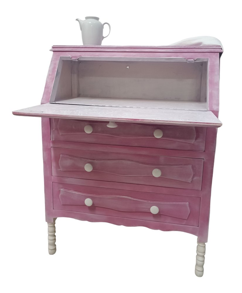 Porcelain and Wood Princess Desk, 1950s for sale at Pamono