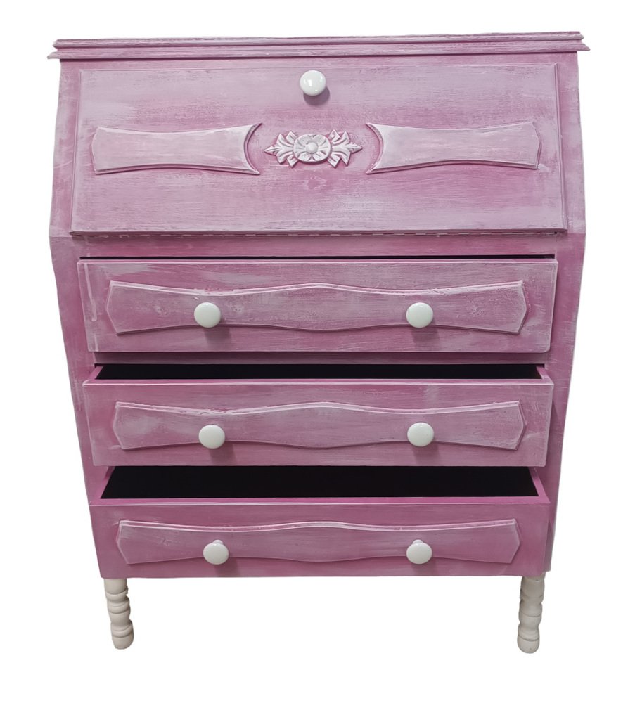 Porcelain and Wood Princess Desk, 1950s for sale at Pamono