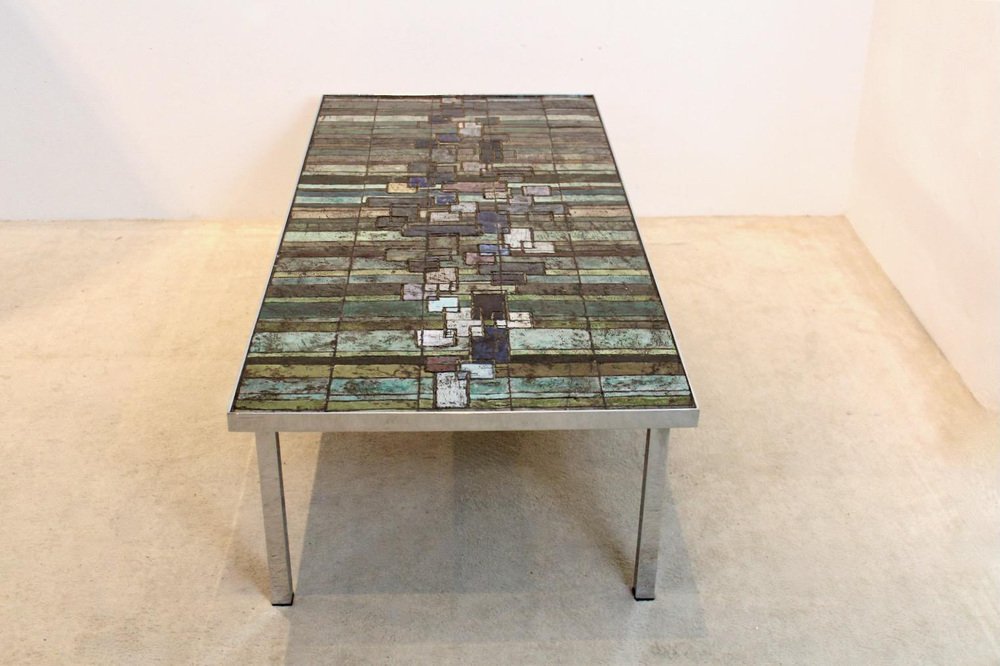 Slate Ceramic Mosaic Artwork Coffee Table by Pia Manu, 1970s for sale ... Slate Ceramic Mosaic Artwork Coffee Table by Pia Manu, 1970s for sale ...