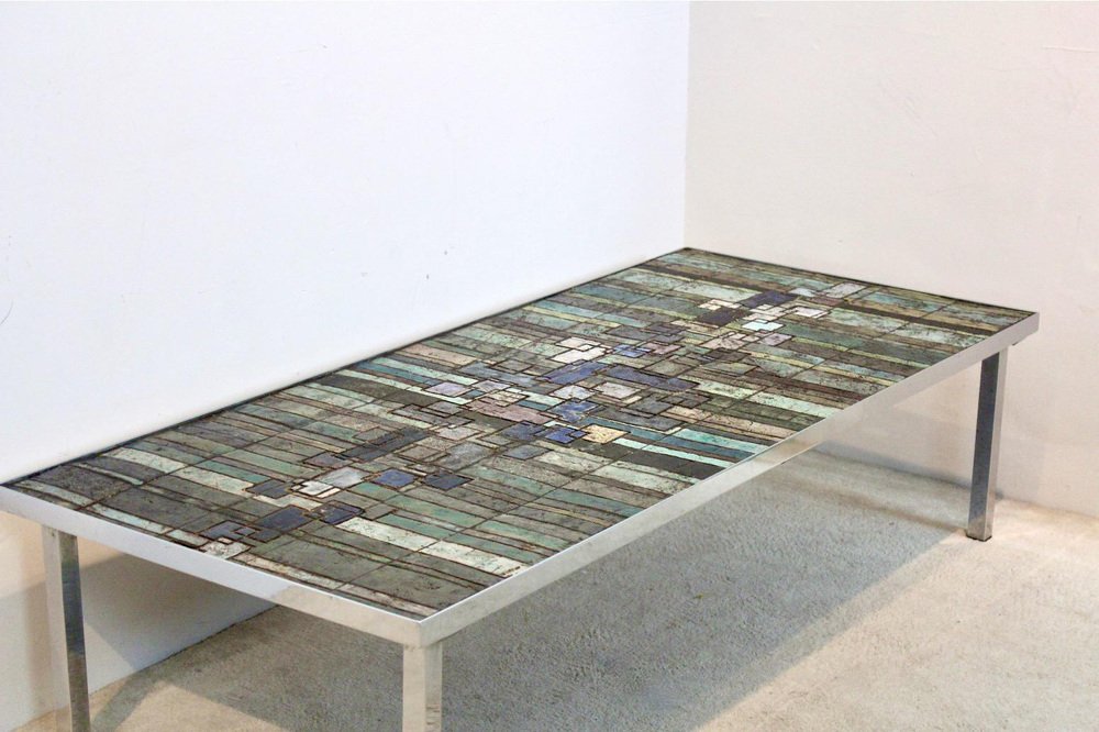 Slate Ceramic Mosaic Artwork Coffee Table by Pia Manu, 1970s for sale ... Slate Ceramic Mosaic Artwork Coffee Table by Pia Manu, 1970s for sale ...
