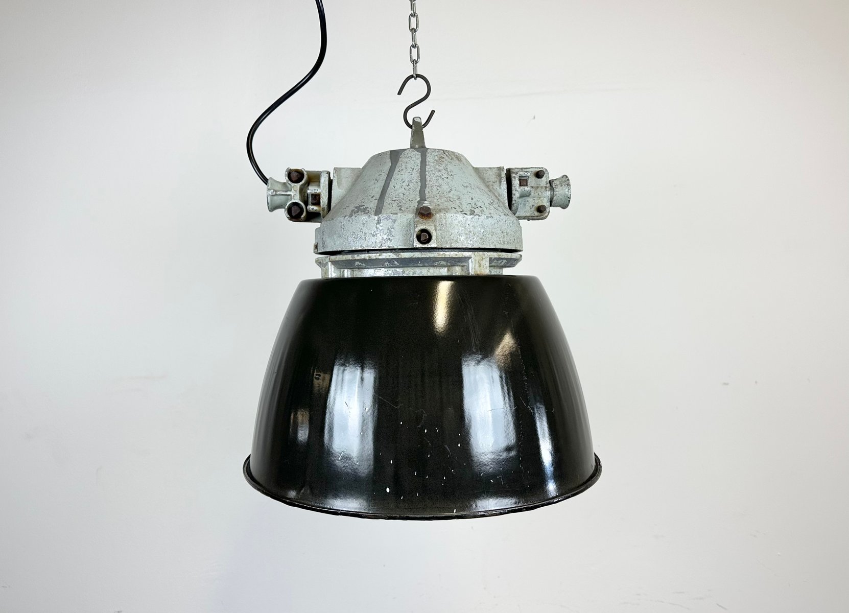 Industrial Explosion Proof Lamp with Black Enameled Shade from ...