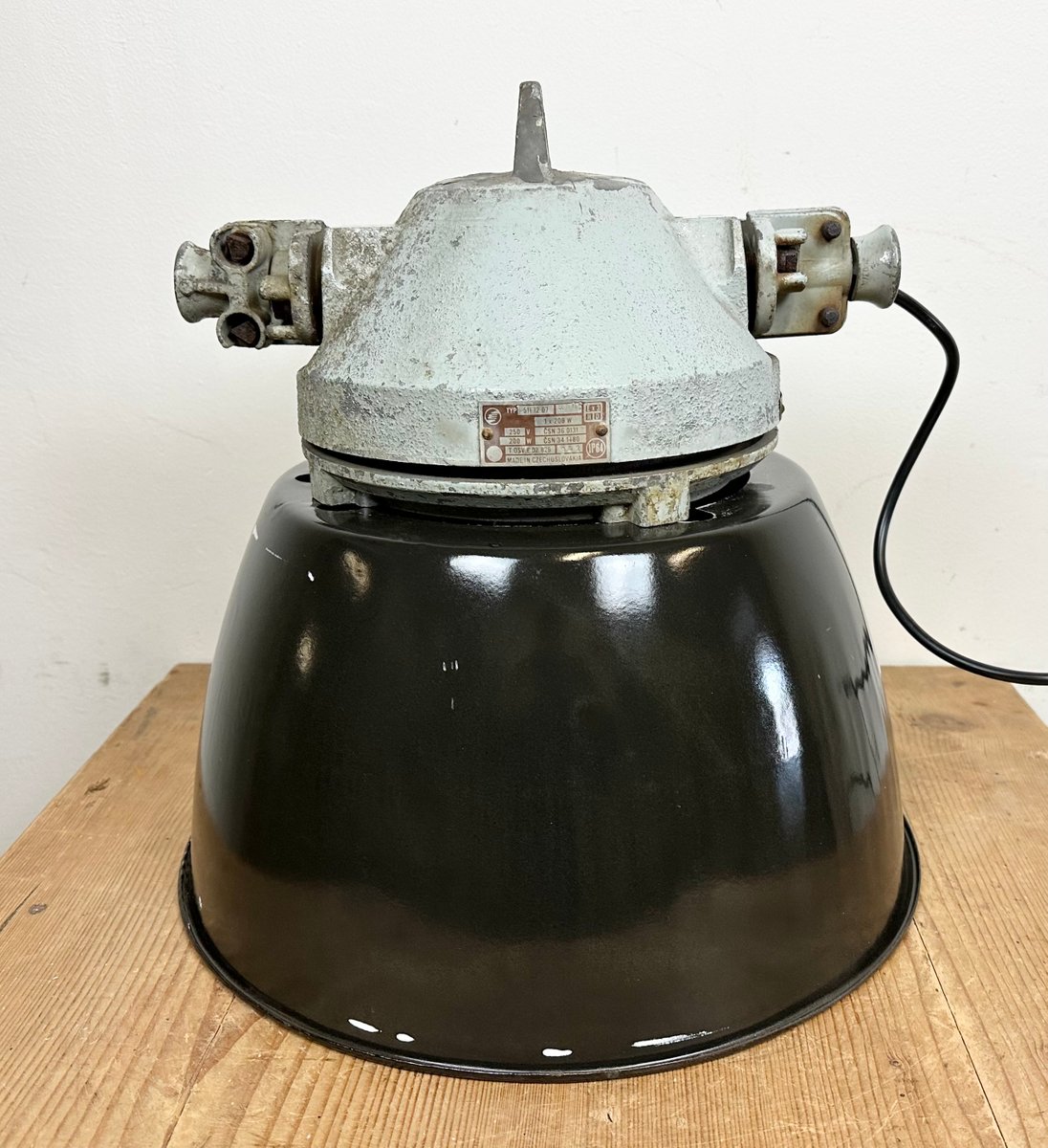 Industrial Explosion Proof Lamp with Black Enameled Shade from ...