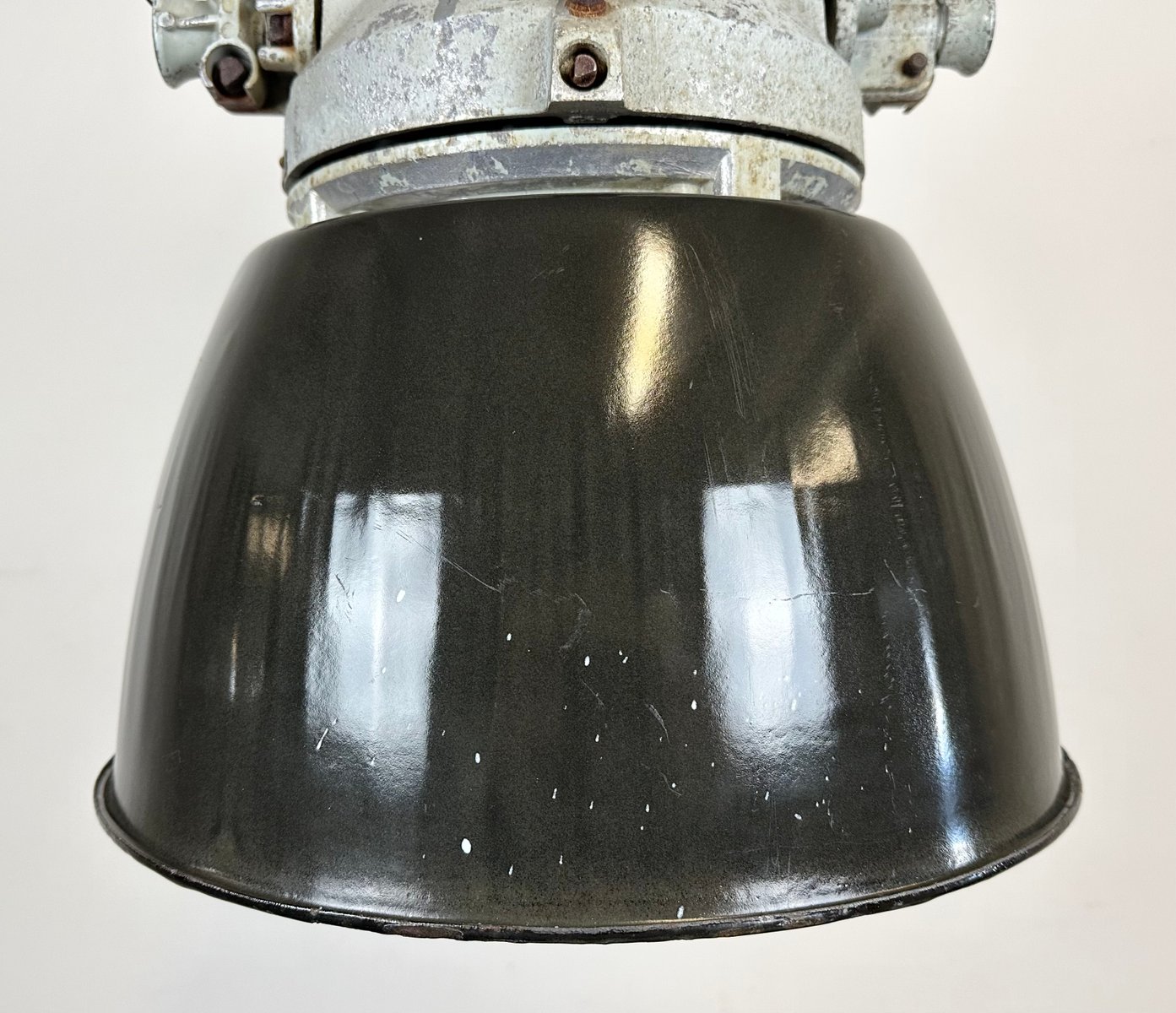 Industrial Explosion Proof Lamp with Black Enameled Shade from ...