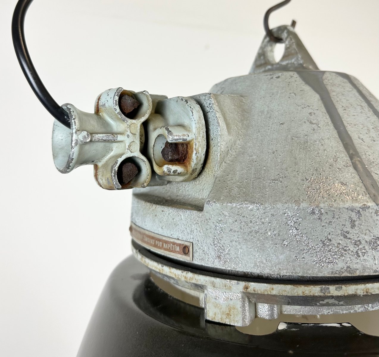 Industrial Explosion Proof Lamp with Black Enameled Shade from ...