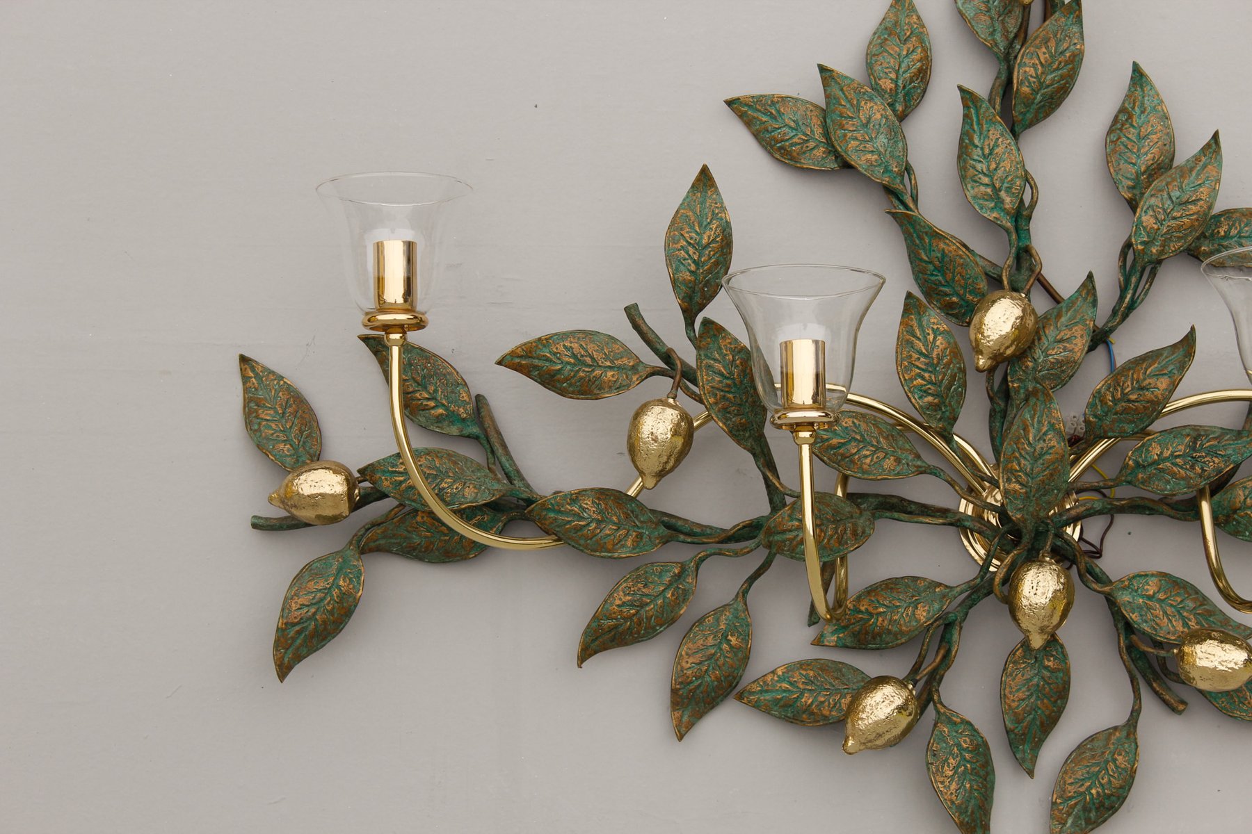Large Sculptural Sconce with Bronze Patina attributed to Hans Möller ...