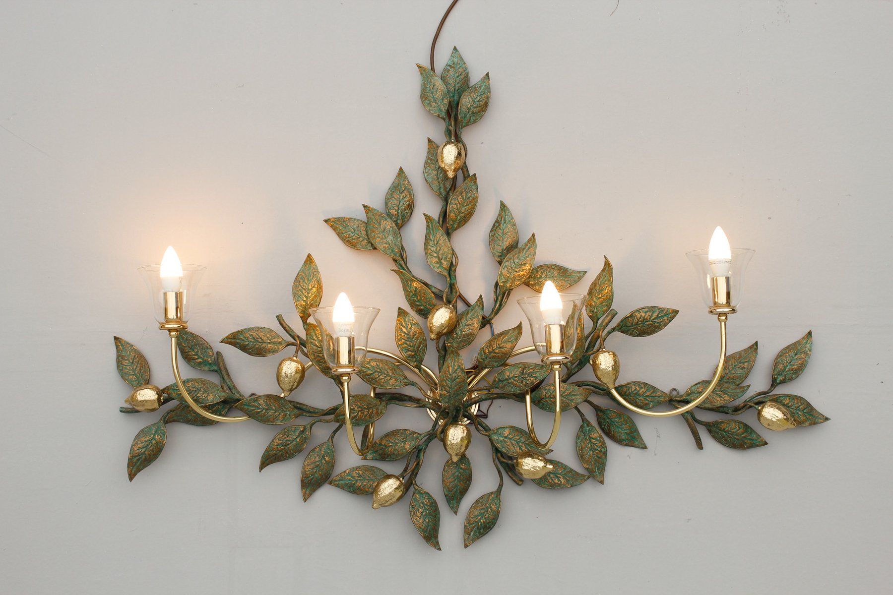 Large Sculptural Sconce with Bronze Patina attributed to Hans Möller ...