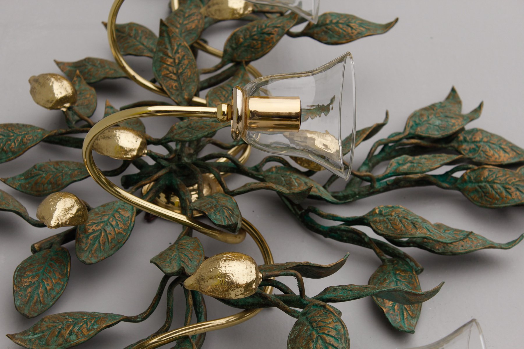 Large Sculptural Sconce with Bronze Patina attributed to Hans Möller ...