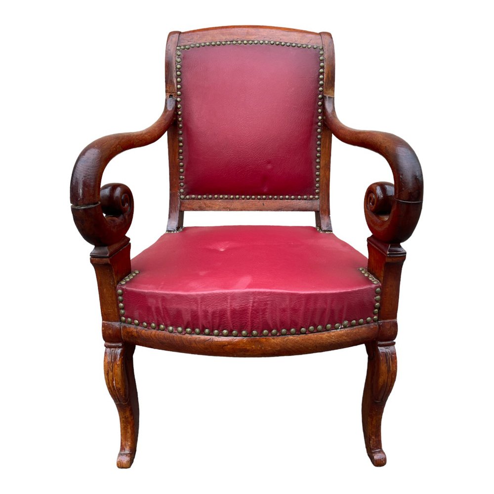 Antique Armchair in Walnut, 1870 for sale at Pamono