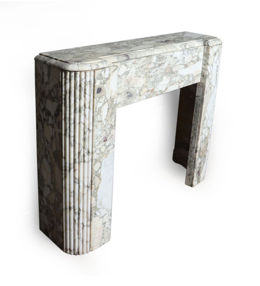 Französische Art Deco Kaminverkleidung aus Marmor, 1920er bei Pamono kaufen